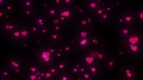 Loop video. Abstract pink hearts on dark... | Stock Video | Pond5