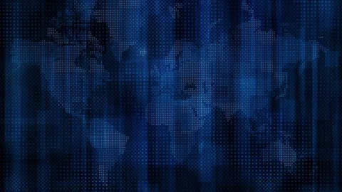 Loopable Abstract Blue World Map Grid wi... | Stock Video | Pond5