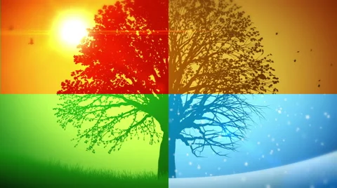 Loopable Animated Background Four Season... | Stock Video | Pond5