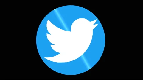 Loopable animated twitter logo rotating ... | Stock Video | Pond5