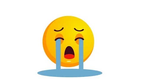 Loopable animation of a crying yellow em... | Stock Video | Pond5