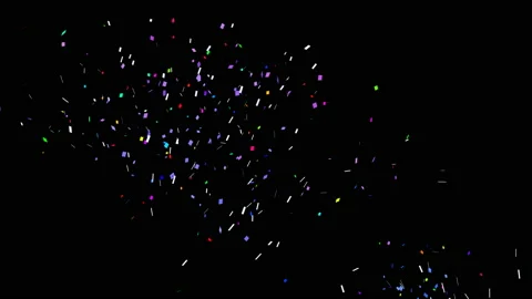 Loopable confetti canon animation in bla... | Stock Video | Pond5