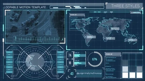 Loopable Digital Interface Overlay ~ After Effects #169513820