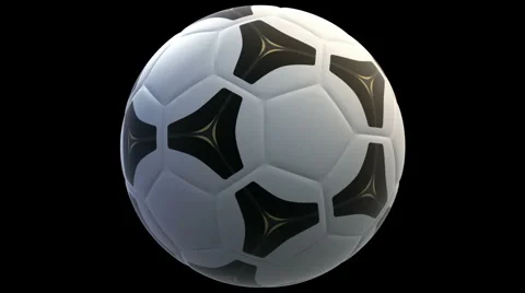 Loopable rotating soccer ball with alpha... | Stock Video | Pond5