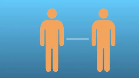 Loopable social distancing animation wit... | Stock Video | Pond5