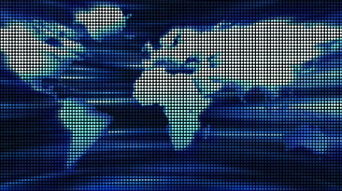 Loopable world map with blue motion back... | Stock Video | Pond5