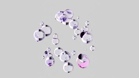 Looped 3d animation, clear bubbles spinn... | Stock Video | Pond5