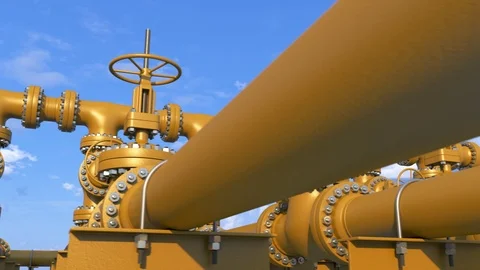 Looped 3D animation of industrial piping... | Stock Video | Pond5