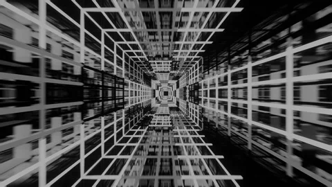 looped 3d animation, VFX black and white... | Stock Video | Pond5
