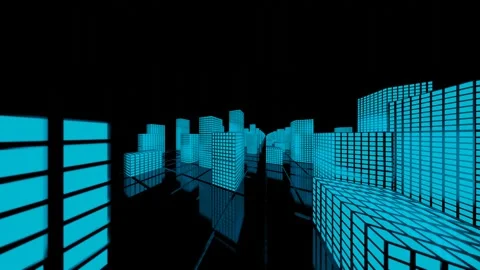 looped animated background. Flying throu... | Stock Video | Pond5