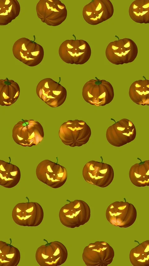 Looped animated halloween pumpkins patte... | Stock Video | Pond5