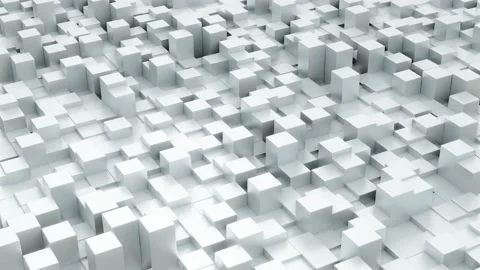 Looped animated white modern cubes surfa... | Stock Video | Pond5