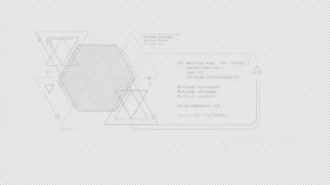 Looped animation of abstract code and ge... | Stock Video | Pond5