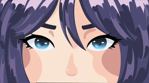 Looped animation of an beautiful anime g... | Stock Video | Pond5