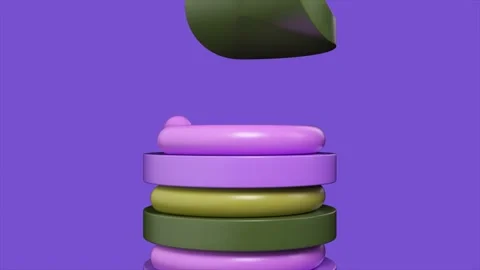Looped animation of a cartoon cake on a ... | Stock Video | Pond5
