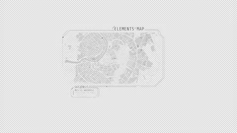 Looped animation of a city map HUD eleme... | Stock Video | Pond5