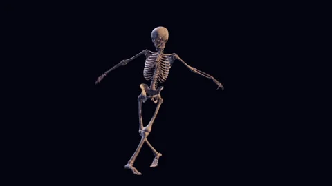 Looped animation of a dancing skeleton i... | Stock Video | Pond5