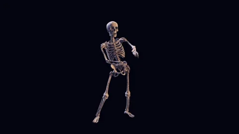 Looped animation of a dancing skeleton i... | Stock Video | Pond5