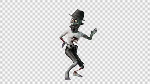 Looped animation of a dancing zombie on ... | Stock Video | Pond5