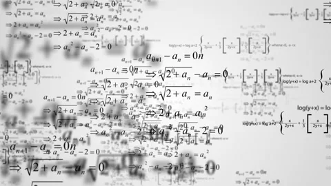 Looped Animation of flying formulas and ... | Stock Video | Pond5