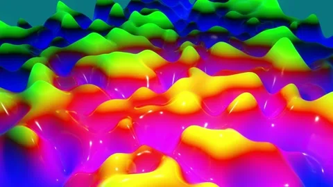looped animation rainbow color surface. ... | Stock Video | Pond5