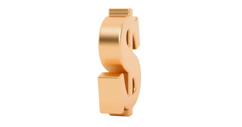 Looped animation of rotating dollar symb... | Stock Video | Pond5