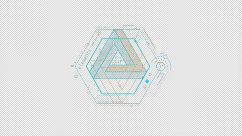 Looped animation of a triangle in a hexa... | Stock Video | Pond5