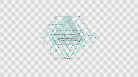 Looped animation of a triangle in a hexa... | Stock Video | Pond5