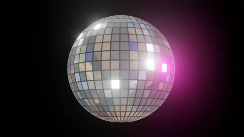 Looped mirror ball rotation animation. | Stock Video | Pond5
