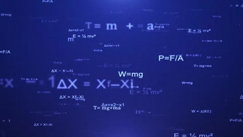 Looped science screensaver with physics ... | Stock Video | Pond5