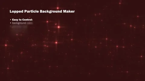 Looped Star Particles Background Maker ~ After Effects #136650540