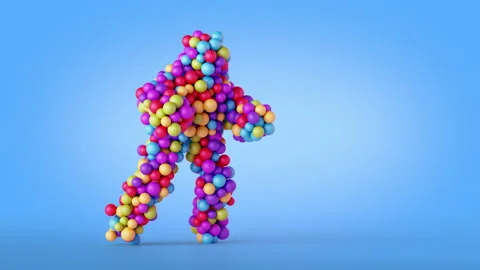 looping 3d animation, cartoon character ... | Stock Video | Pond5