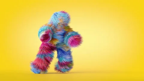 looping 3d animation, dancing colorful h... | Stock Video | Pond5