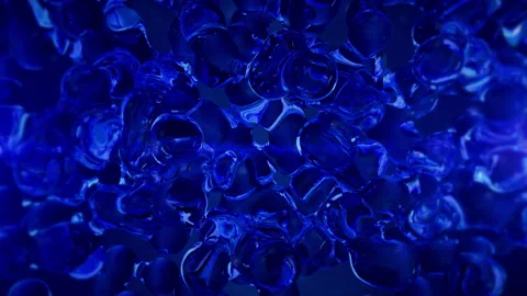 Looping abstract Blue color Liquid slow ... | Stock Video | Pond5