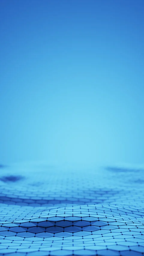 Looping abstract blue wireframe animated... | Stock Video | Pond5