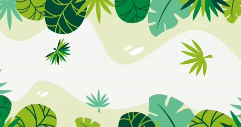 looping animated greenery leaves and flo... | Stock Video | Pond5