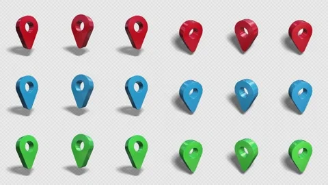 Looping Animated Map Marker Selection Wi... | Stock Video | Pond5