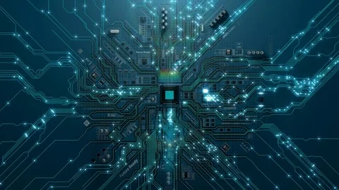 Looping Animation of Abstract Motherboar... | Stock Video | Pond5