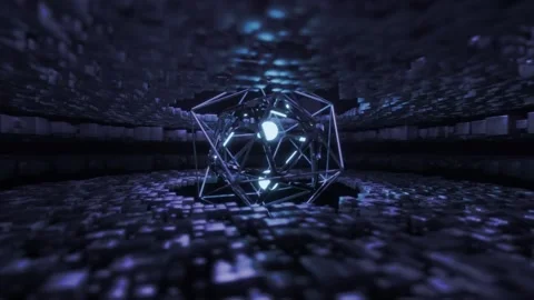 Looping animation of an abstract quantum... | Stock Video | Pond5