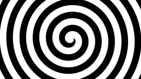 Looping animation of black and white mys... | Stock Video | Pond5