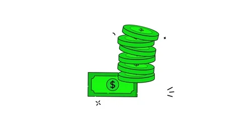 looping animation of a coin icon bouncin... | Stock Video | Pond5