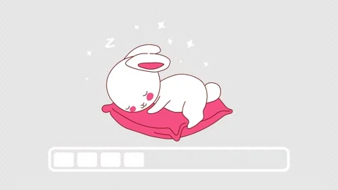 Looping animation of a cute sleeping bun... | Stock Video | Pond5