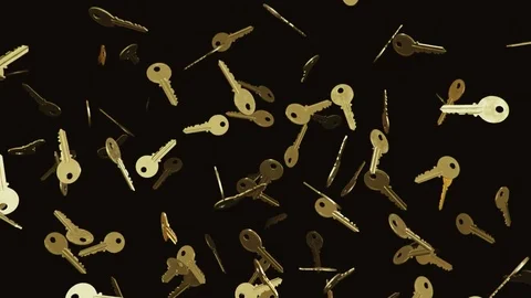 Looping Animation of Falling Keys | Stock Video | Pond5