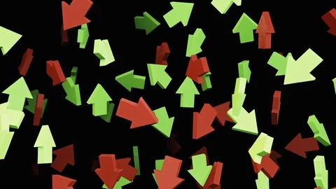 Looping Animation of Falling Red and Gre... | Stock Video | Pond5