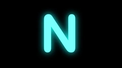 Looping animation of a glowy letter N ch... | Stock Video | Pond5