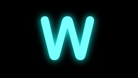 Looping animation of a glowy letter W ch... | Stock Video | Pond5