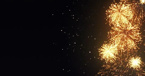 Looping Animation of Golden Fireworks Di... | Stock Video | Pond5