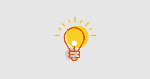 looping animation of the light bulb appe... | Stock Video | Pond5