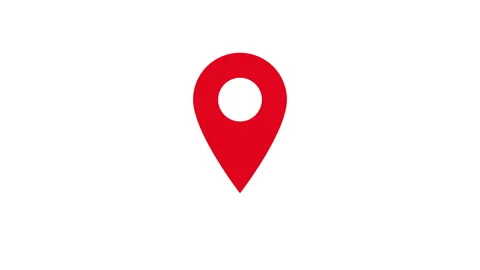 Looping animation of red map location pi... | Stock Video | Pond5