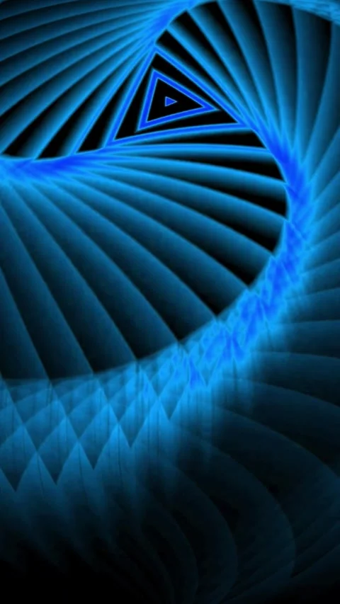 Looping animation of rotating blue hexag... | Stock Video | Pond5